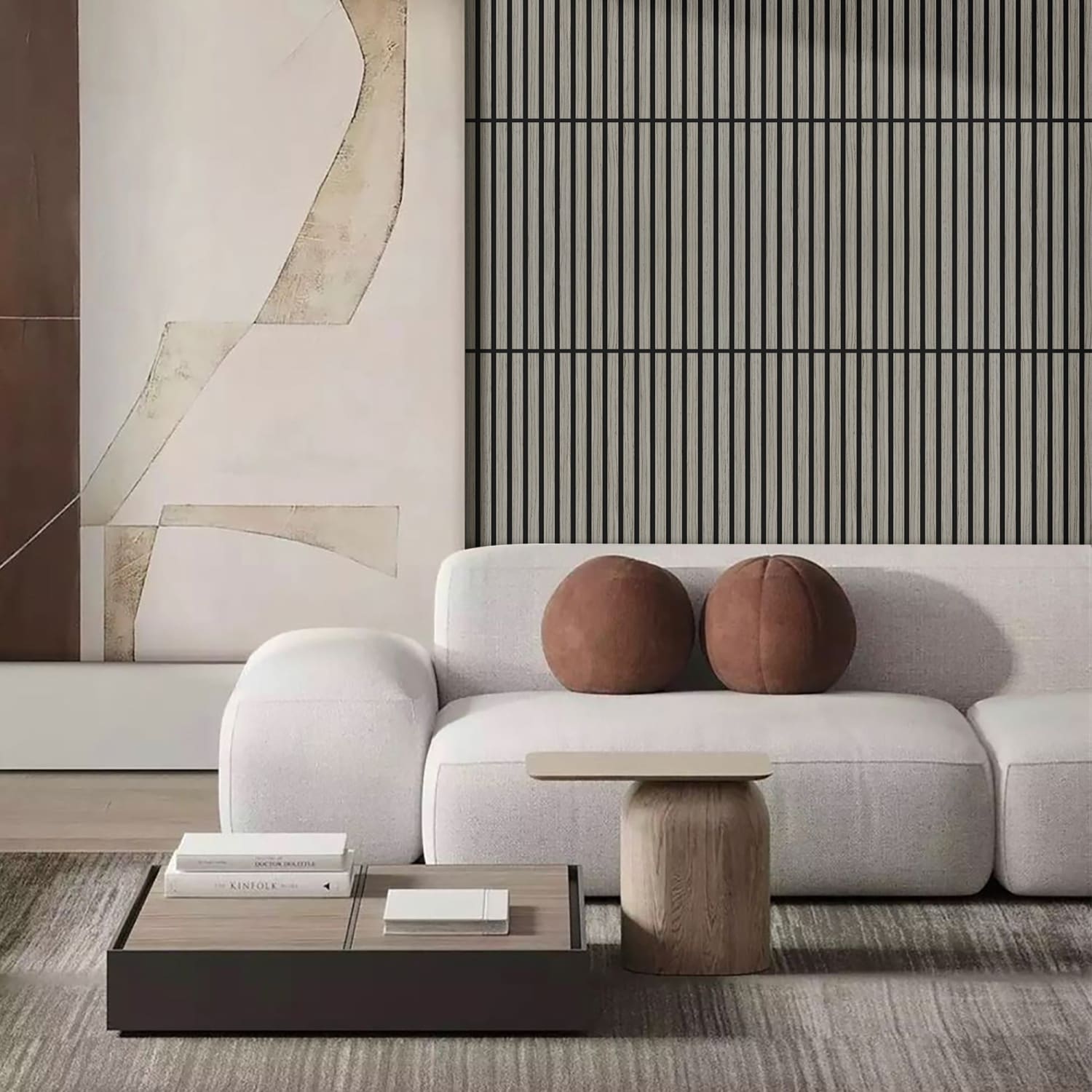 Grey Oak Acoustic Wood Wall Panels for Modern Homes